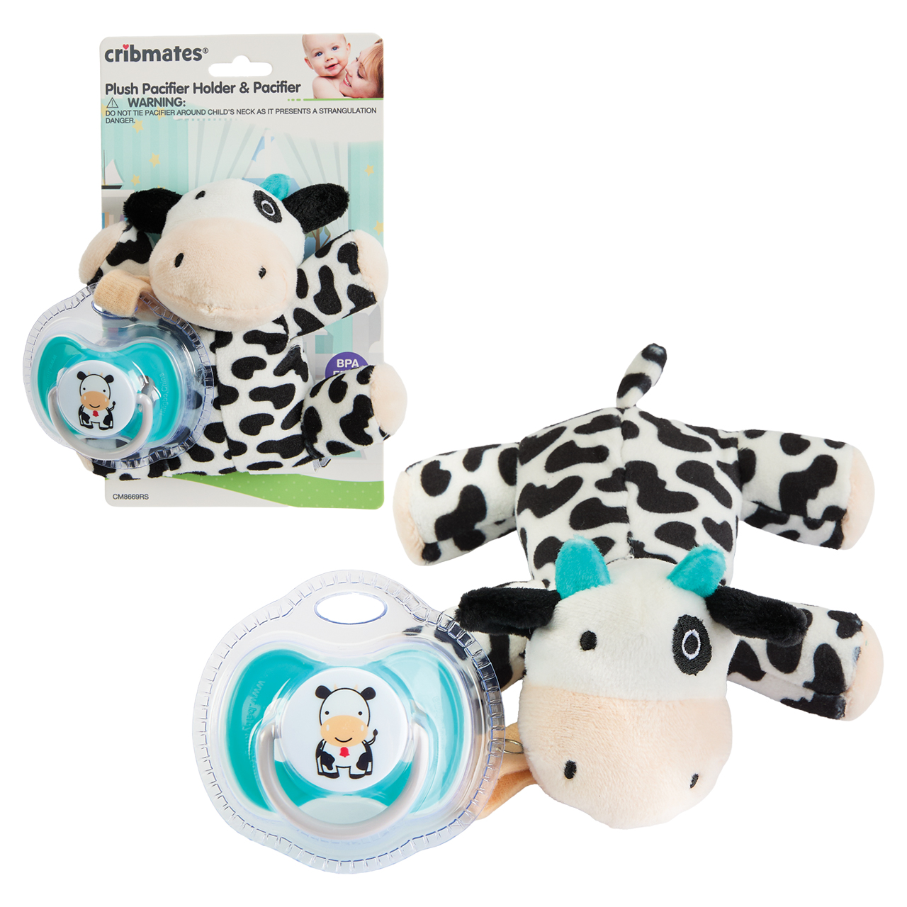 Cribmates Pacifier and Plush Animal Holder Set | Cloverkey Hospital ...