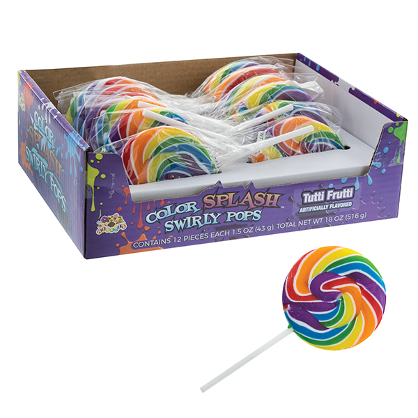 Rainbow Swirl Pop - Tutti Fruitti - 1.5oz | Cloverkey Hospital Gift Shops