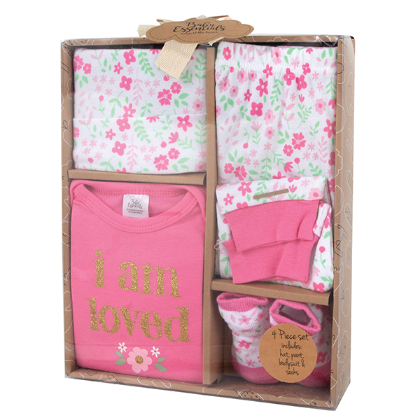 4-Piece Baby Gift Box Set - I Am Loved | Cloverkey Hospital Gift Shops