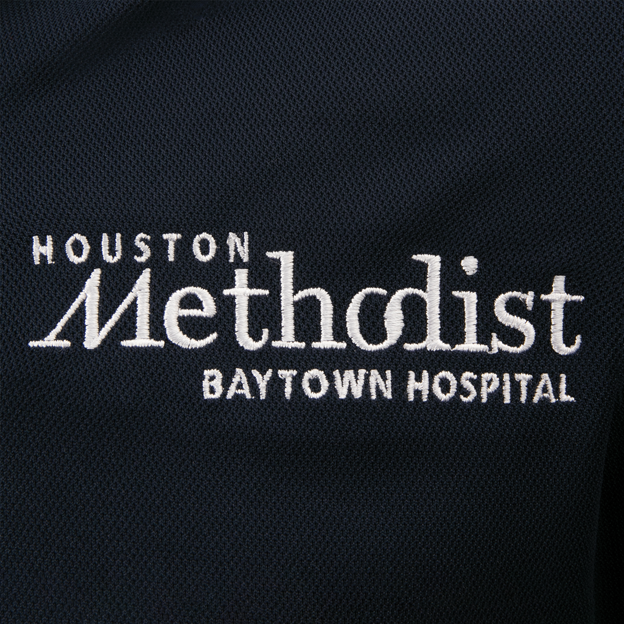 Houston Methodist Baytown Hospital Logoed Men's Polo Shirt - Navy - 2X ...