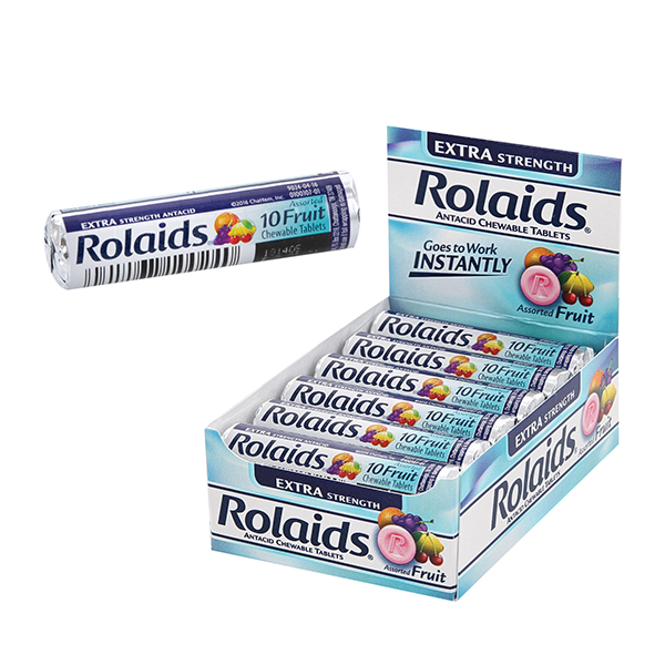 Rolaids Antacid Chewable Tablets Roll - Extra Strength Fruit ...