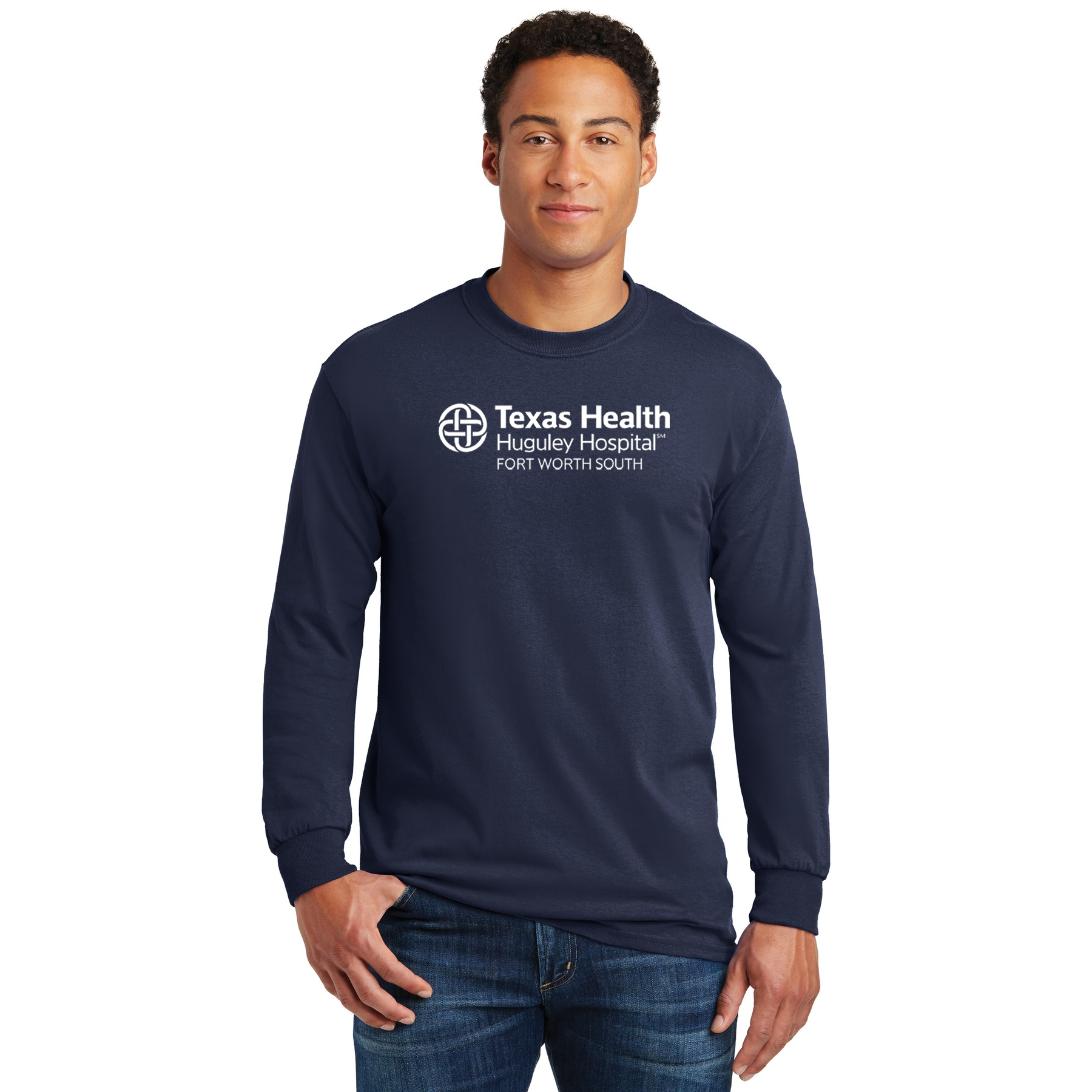 Texas Health Huguley Hospital Logoed Long Sleeve Graphic Tee - Navy ...