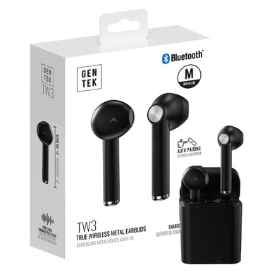 GenTek TW3 True Wireless Metal Earbuds | Cloverkey Hospital Gift Shops