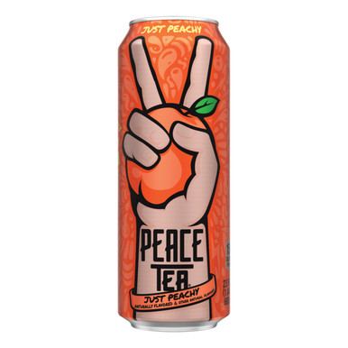 Peace Tea Iced Tea - Just Peachy - 23oz Can | Cloverkey Hospital Gift Shops