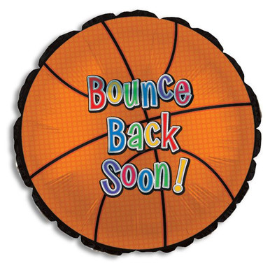 Bounce Back Soon Basketball Balloon | Cloverkey Hospital Gift Shops