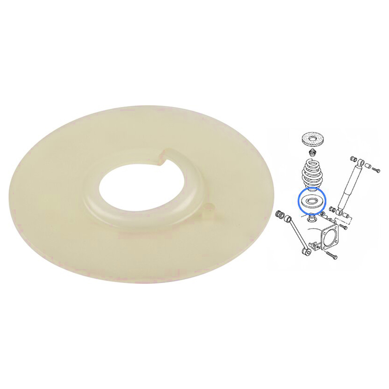 VWC-251-511-139 - 251511139 - REAR COIL SPRING BASE PAD / ISOLATION PAD ...