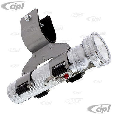 C11-110918 - CHROME VINTAGE STYLE LED FLASHLIGHT WITH STEERING COLUMN ...