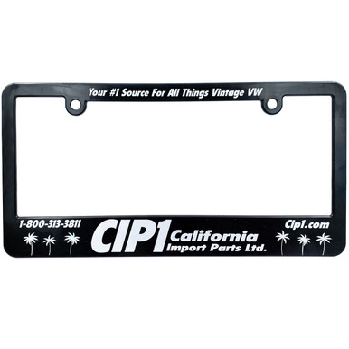 ACC-C10-FRAME-BLK - CIP1 LICENSE PLATE FRAME - BLACK/WHITE