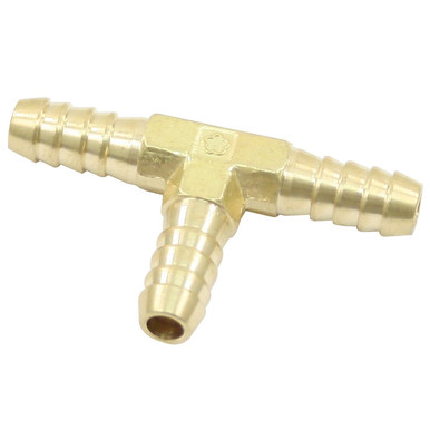 C13-43-4402 - FUEL LINE T-FITTING - 3 WAY BRASS WITH 6MM - 1/4 INCH ...