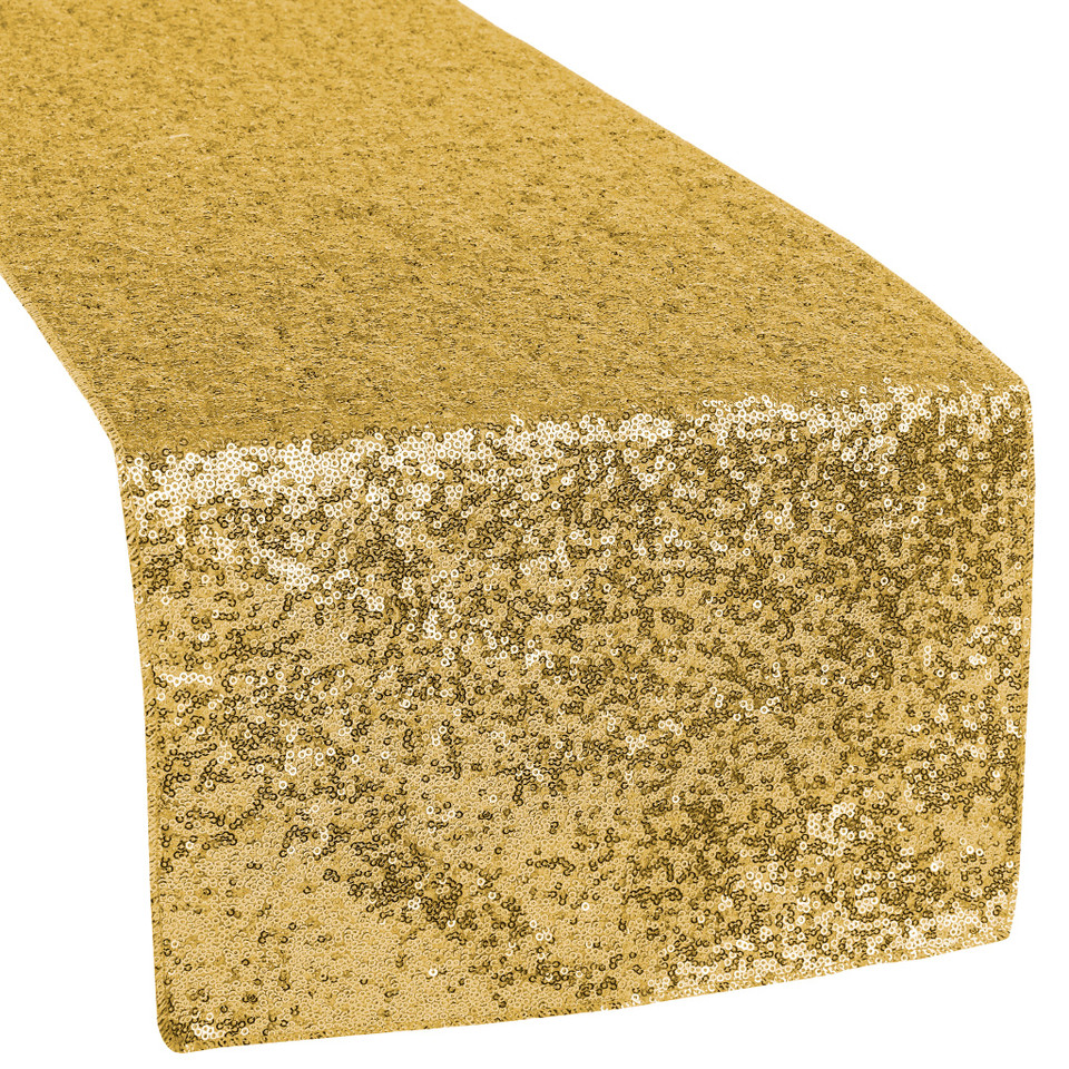 Gold Sequin Glitz Table Runner