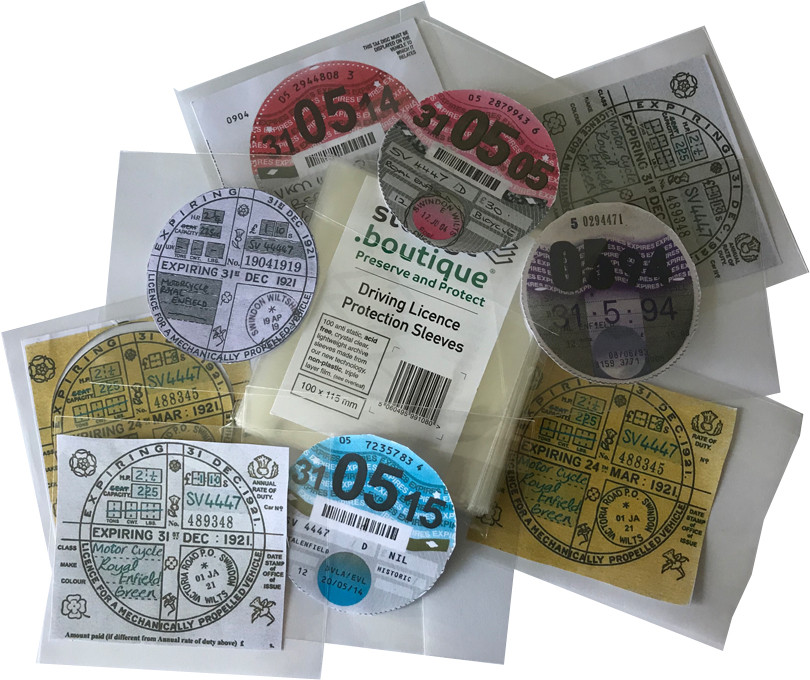 Vehicle Tax Disc Protection Sleeves for Velology
