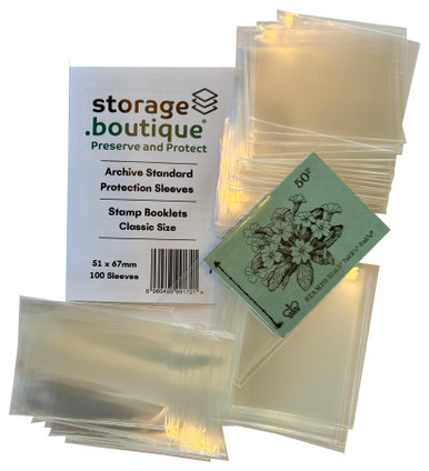 STAMP BOOKLET Protective Sleeves, Archive Standard, Classic, 67 x 51 mm ...