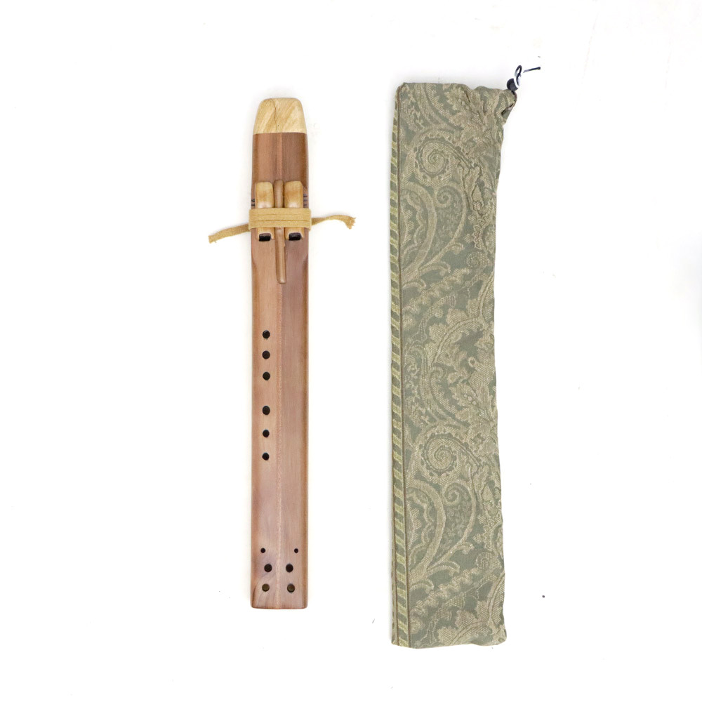 Blue Star Native American Style Drone Flute made from Red & Yellow ...