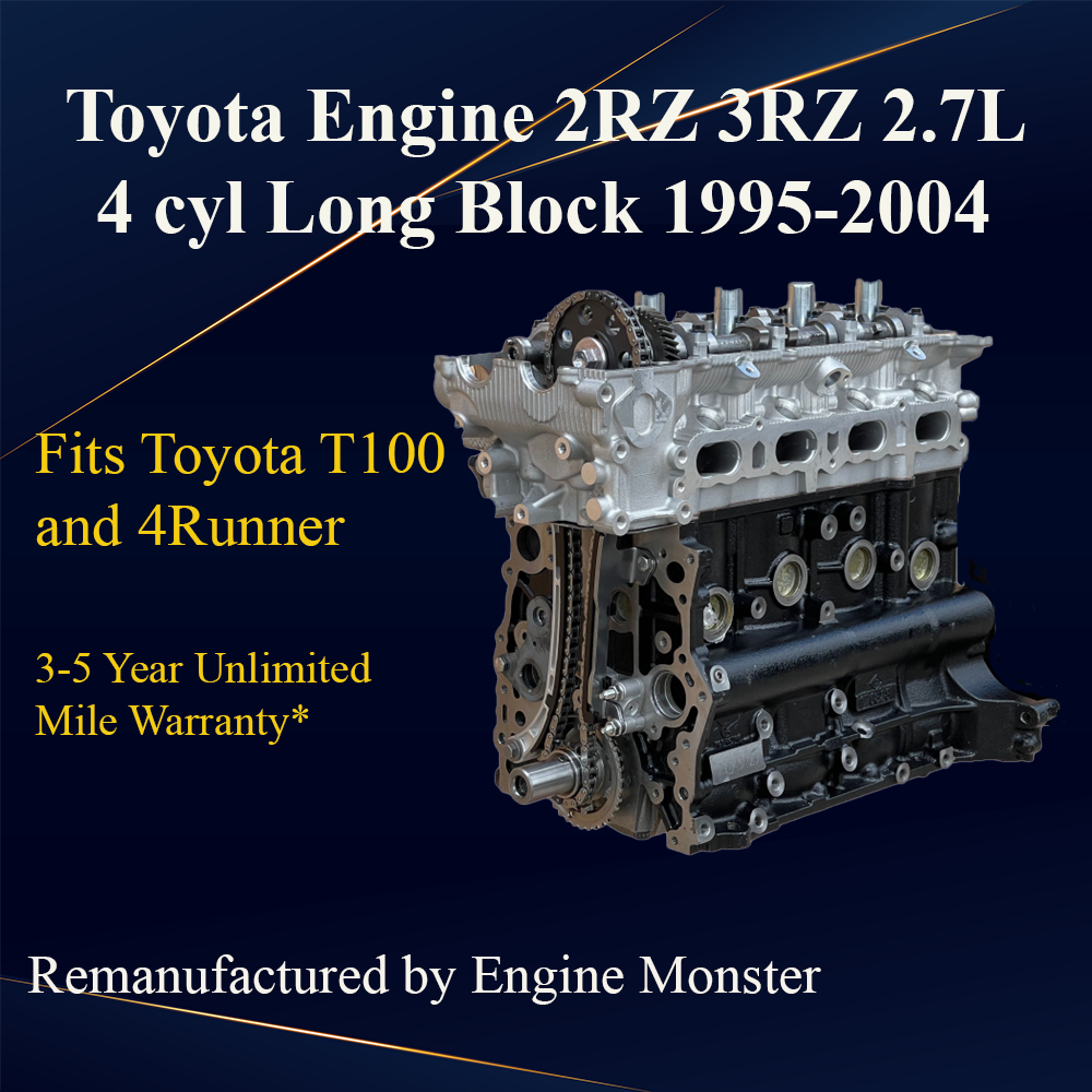 2RZ 3RZ Toyota Remanufactured Engine Tacoma 4Runner T100