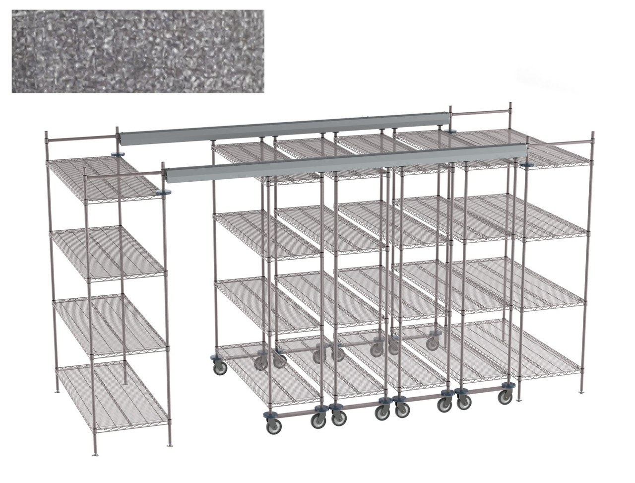 Metro Top-Track Overhead Track Shelving with Super Erecta Metroseal ...