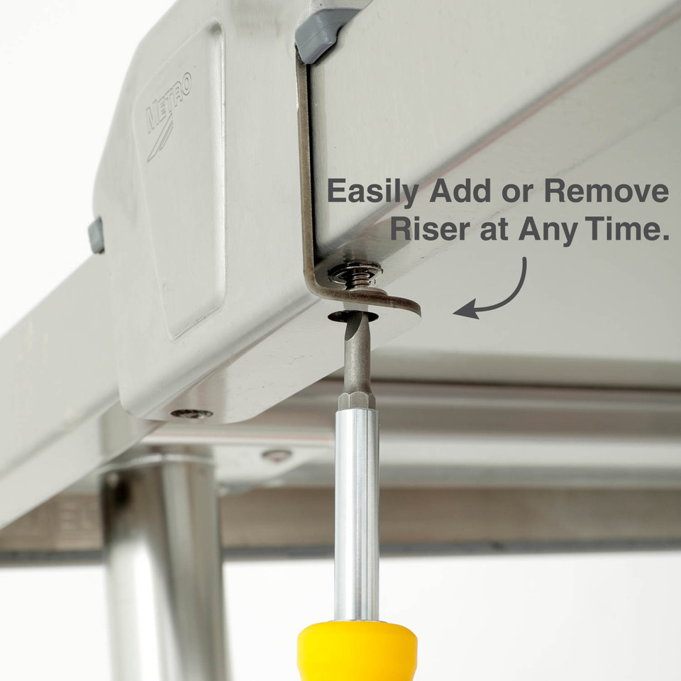 Metro TableWorx Productivity Riser with SmartWall Grid and 1 Rear ...