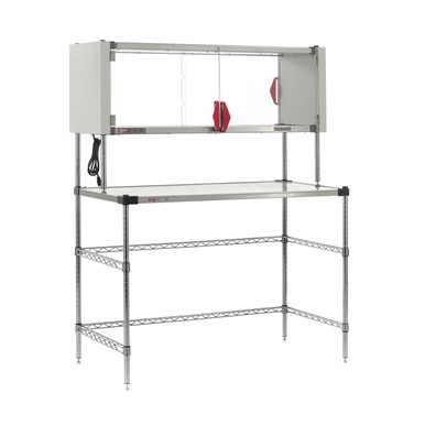 Metro Super Erecta Hot Workstation with Enclosed Stainless Steel Heated ...
