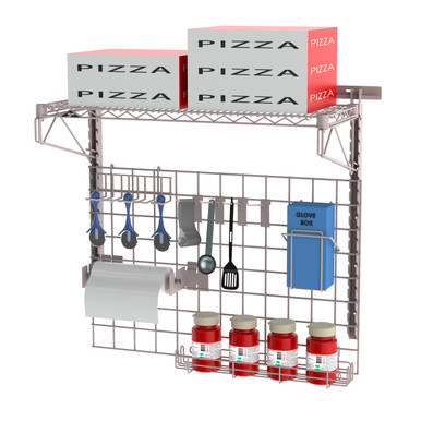 Metro SWKIT36-BOXK4 SmartWall Pizza Boxing Wall Shelving Unit - Metro