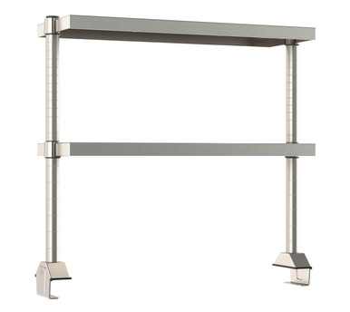 Metro TableWorx Productivity Riser with 2 Center Cantilevered Stainless ...
