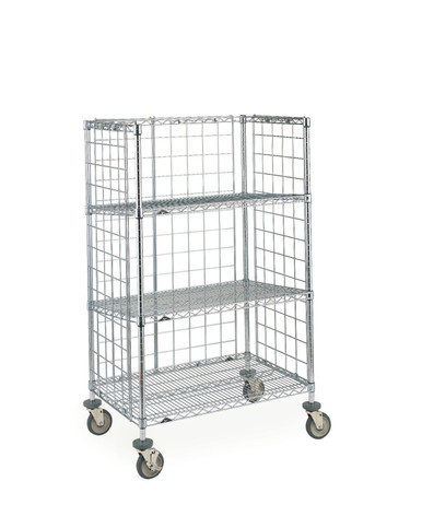 Metro Super Erecta Industrial Wire Slanted Shelving Transport Cart - Metro