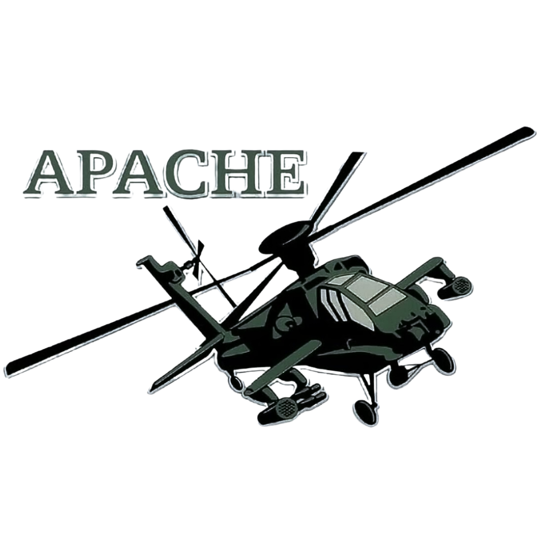 apache attack helicopter silhouette