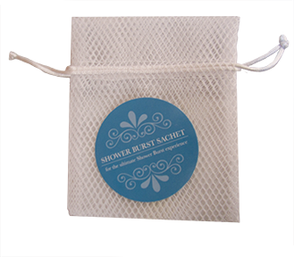 Shower Burst Sachet Bag - White - The Soap Store