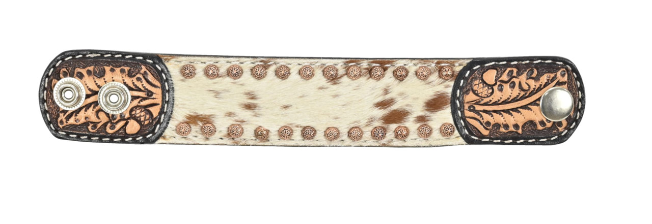 Cowhide & Copper dots Leather Cuff - Pro Roper Supply