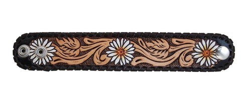 Painted Daisy Leather Cuff - Pro Roper Supply