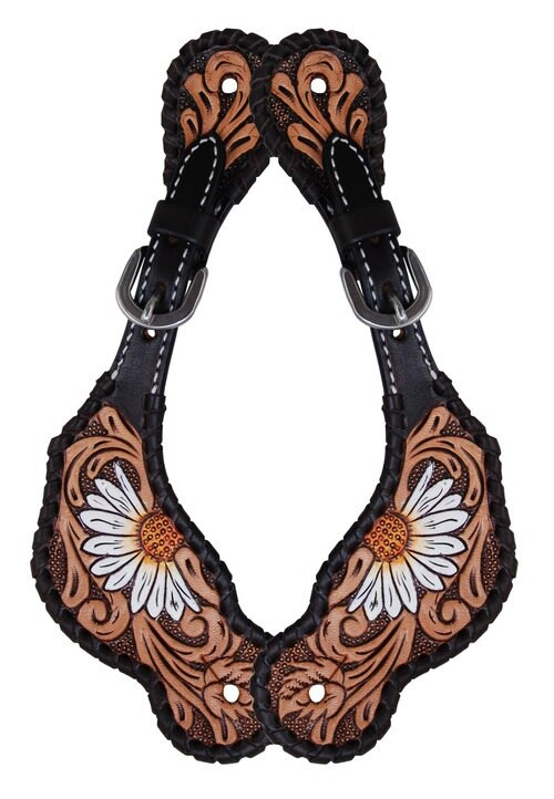 Painted Daisy Spur Straps - Pro Roper Supply
