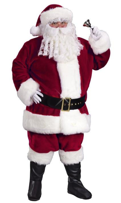 Plus Size Velour Santa Suit