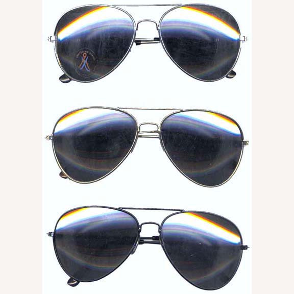 Gold Frame Mirrored Aviators | Glasses - The Costume Shoppe