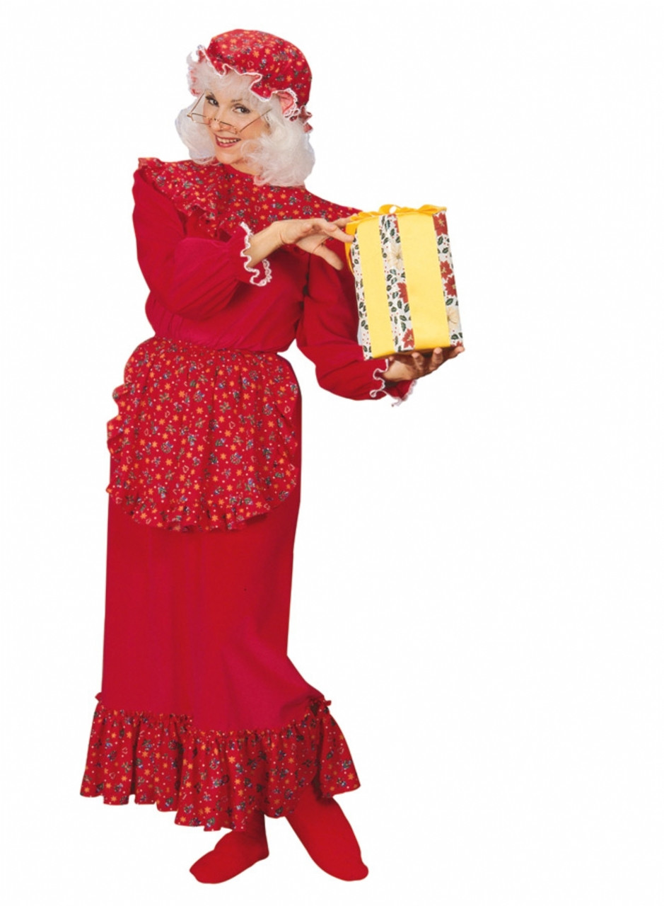 Mrs Claus Traditional Ruffled Costume | Christmas | Womens Costumes ...