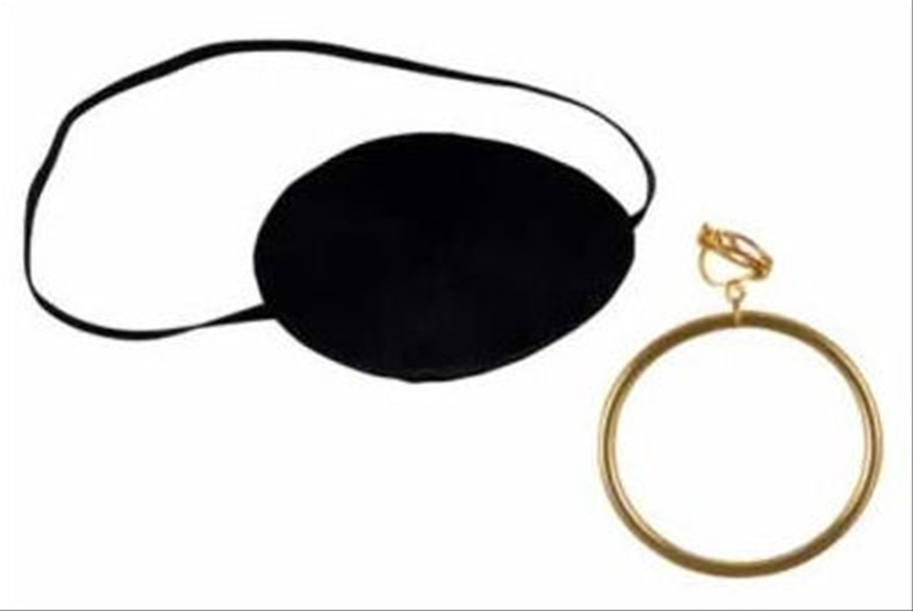 Pirate Eye Patch with Earring | Pirates | Accessories - The Costume Shoppe