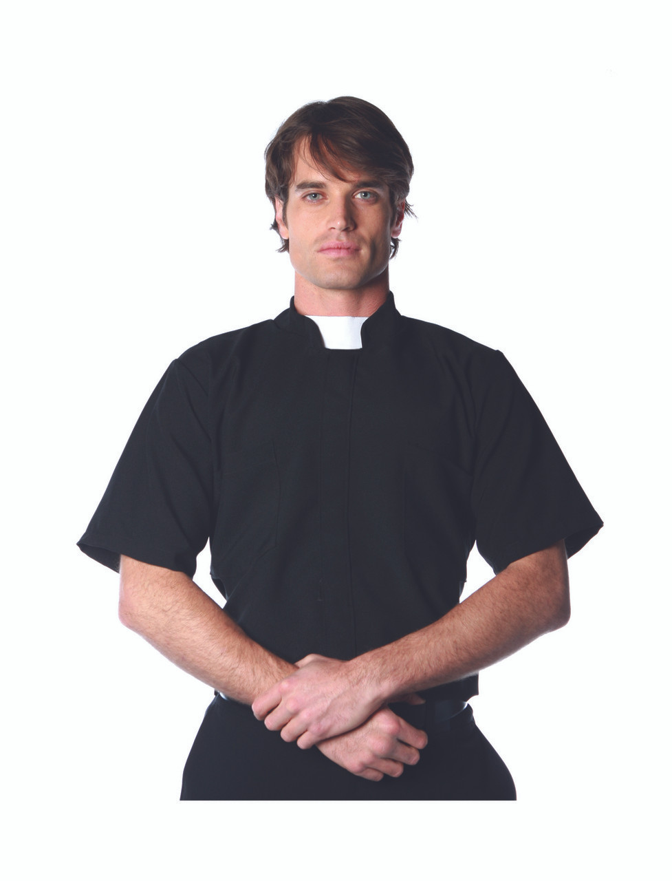 Priest Shirt Front with Collar - The Costume Shoppe
