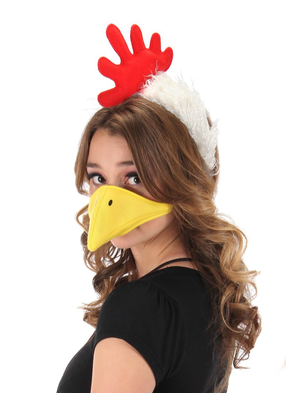 Chicken Headband & Beak Kit - The Costume Shoppe