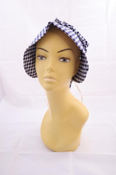 Bonnet Dark Plaid | Prairie and Frontier | Hats and Headpieces - The ...