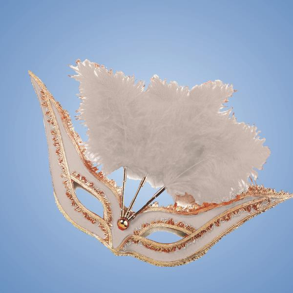 Grand Gala Mask | White | Masquerade Masks - The Costume Shoppe
