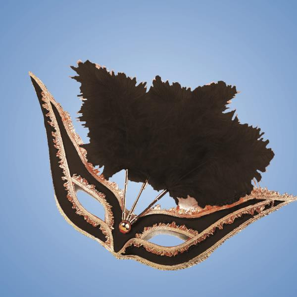 Grand Gala Mask | Black | Masquerade Masks - The Costume Shoppe