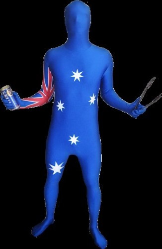 LAST OF | Australian Flag Morphsuit | Adult Size Extra Large (70-75 ...