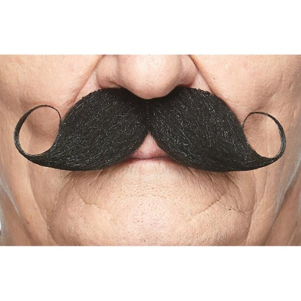 Curled Gentleman Moustache | Black | Makeup and Facial Hair - The ...
