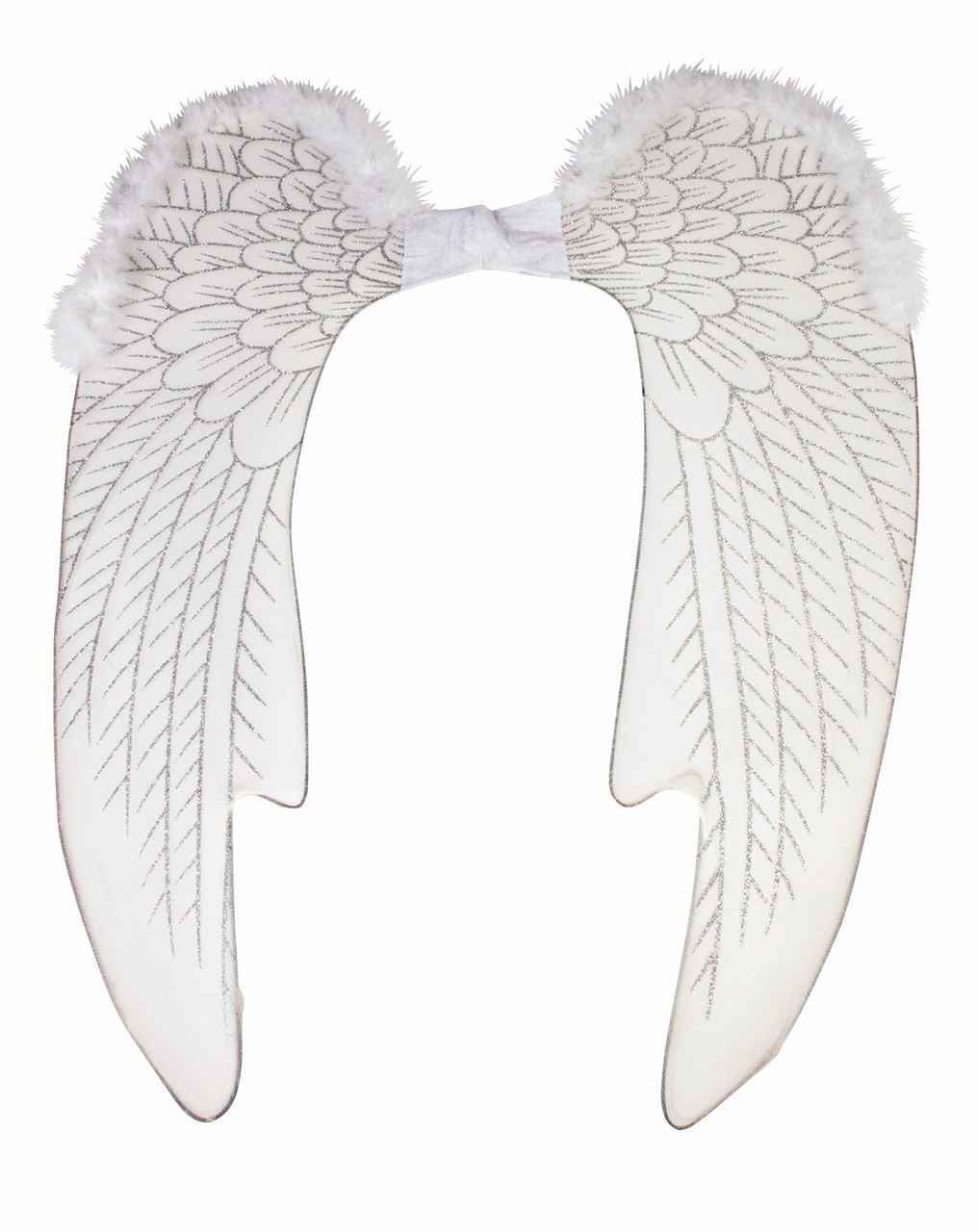 Large White and Silver Angel Wings - The Costume Shoppe