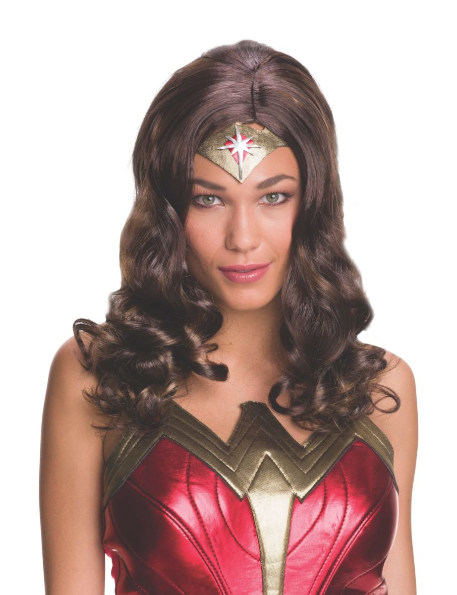 Wonder Woman Long Brown Costume Wig | The Costume Shoppe | Wigs Calgary
