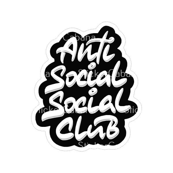 Anti Social Social Club | Sticker Cabana | Vinyl Stickers - The Costume ...
