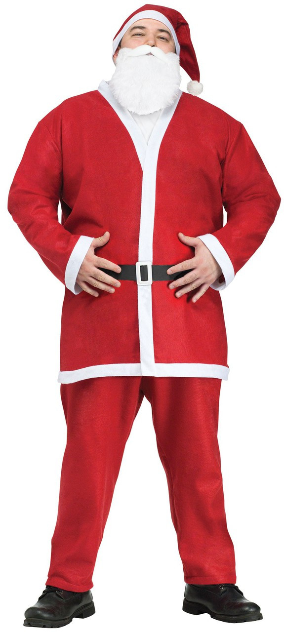 Plus Size Velour Santa Suit