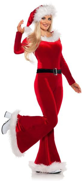 Mrs. Claus Classic Cristmas Dress with Embroidered Apron