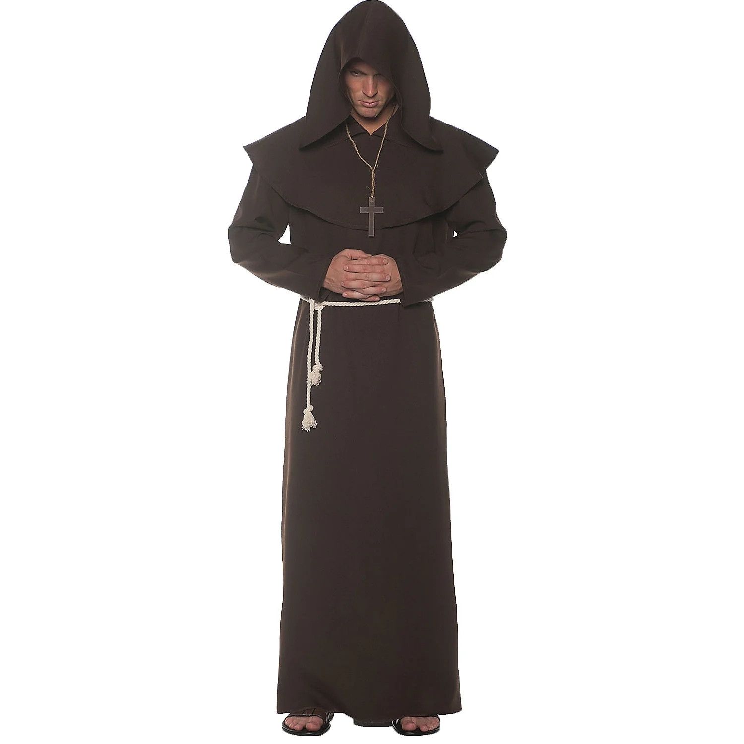 Brown Monastic Monk Costume | Medieval | Mens Costumes - The Costume Shoppe