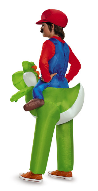 Mario Riding Yoshi Inflatable Children's Costume - The Costume Shoppe