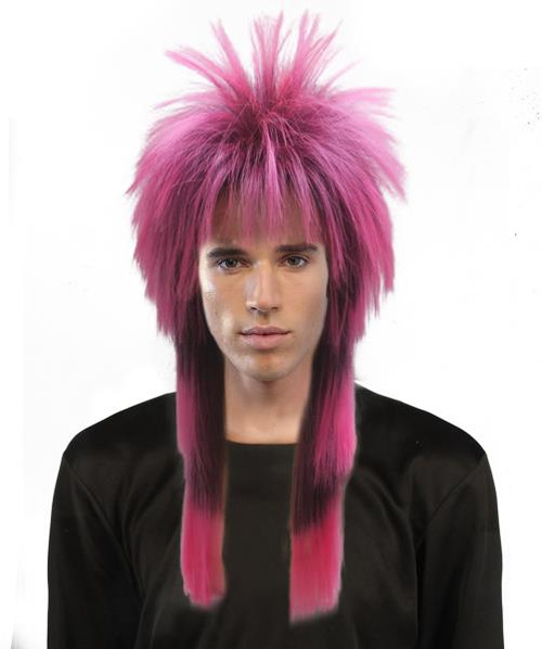 Rocker Mullet | Pink | Wigs - The Costume Shoppe