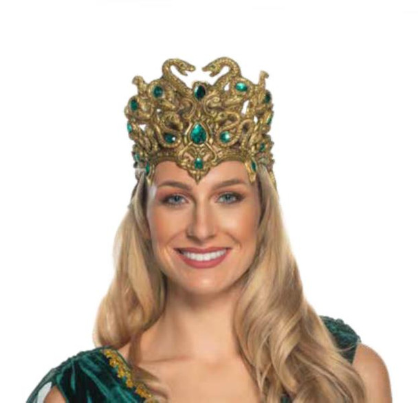 Gold Emerald Jeweled Medusa Snake Headband | Greek Mythology | Hats and ...
