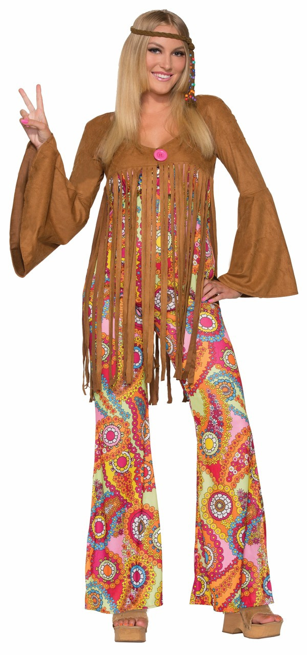 60s/70s Children's Groovy Flower-Girl Hippie Costume - The Costume Shoppe
